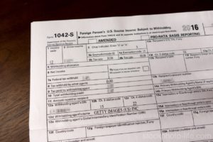 Form 1042-Sの書類が届いた | ストックフォト生活